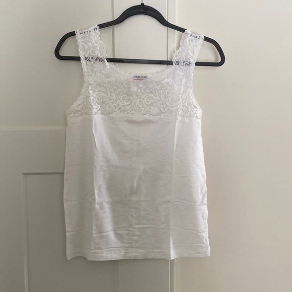 Cuddl Duds | Tops | Cuddl Duds White Lace Tank | Poshmark